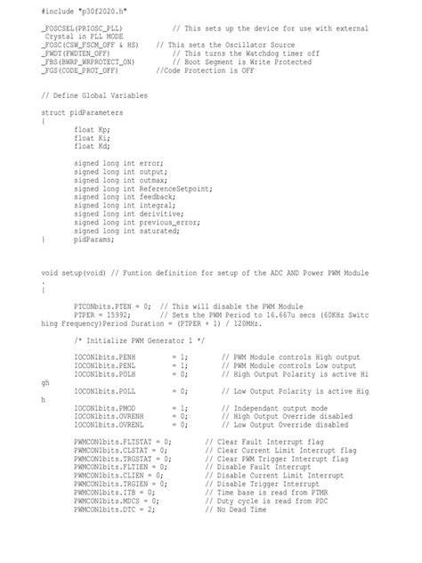 Pid Position Control Dspic 30f2020 Pdf Analog To Digital Converter