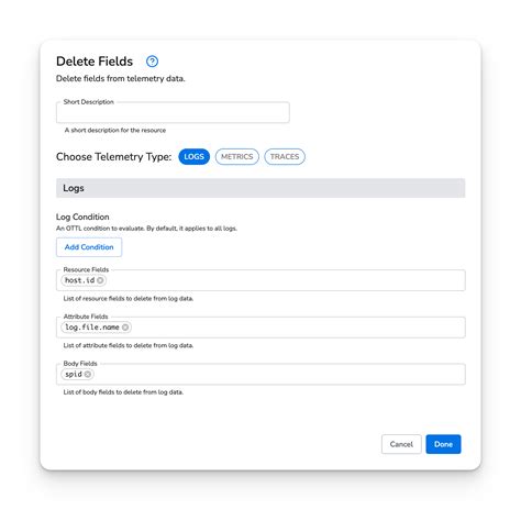 Delete Fields Deprecated Honeycomb