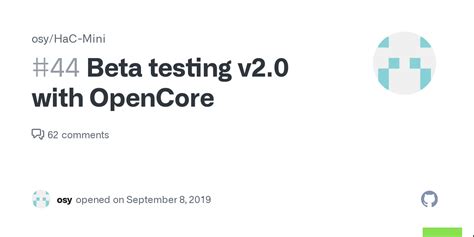 Beta Testing V20 With Opencore · Issue 44 · Osyhac Mini · Github