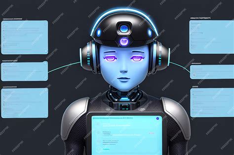 Premium Ai Image Robot Virtual Assistant