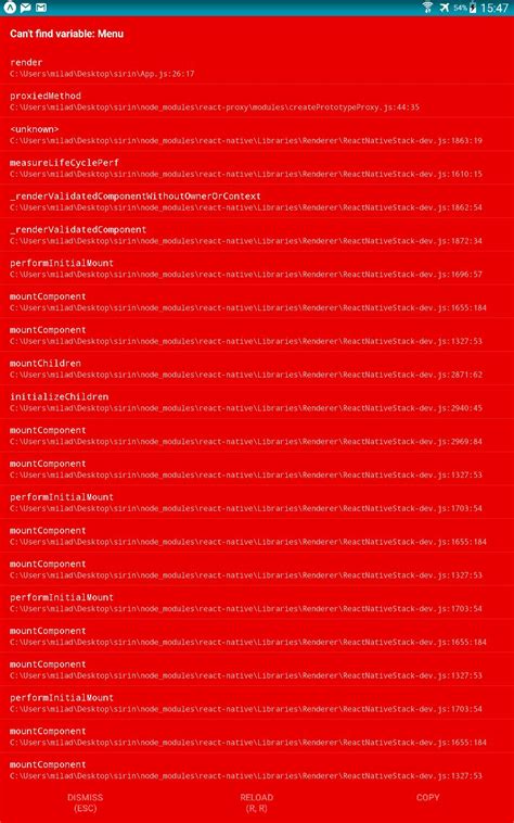 Cannot Find Varibale Menu Issue Kureev React Native Side Menu GitHub
