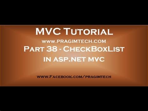 Part 38 CheckBoxList In Asp Net Mvc YouTube