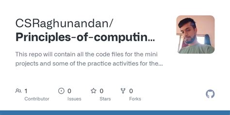 Github Csraghunandan Principles Of Computing Part This Repo Will Contain All The Code Files