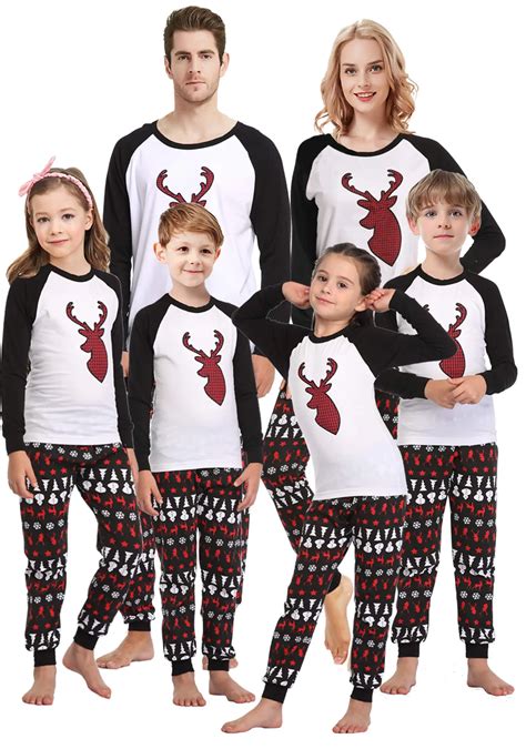 تطبیق لباس خواب خانوادگی کریسمس پسرانه درختان جام جم بچه ها Pjs ست هدیه
