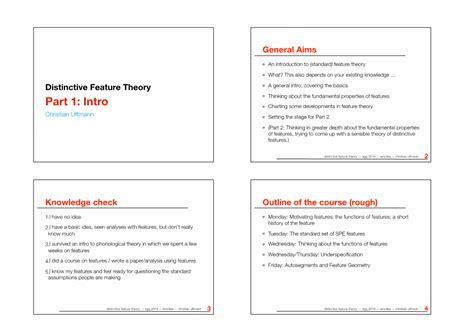 Part 1 Intro Charting Some Developments In Feature Theory Docslib