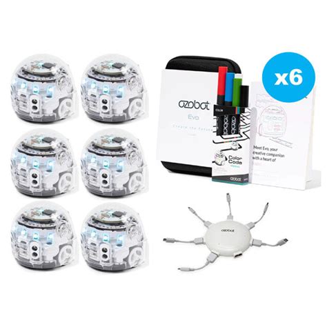 Ozobot Evo Mini Classroom Kit 6 Pack Cd Soft