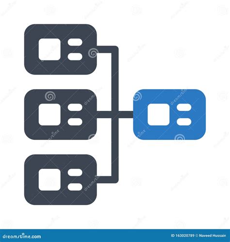 Connection Box Chart Icon Vector Sign And Symbol Isolated On White