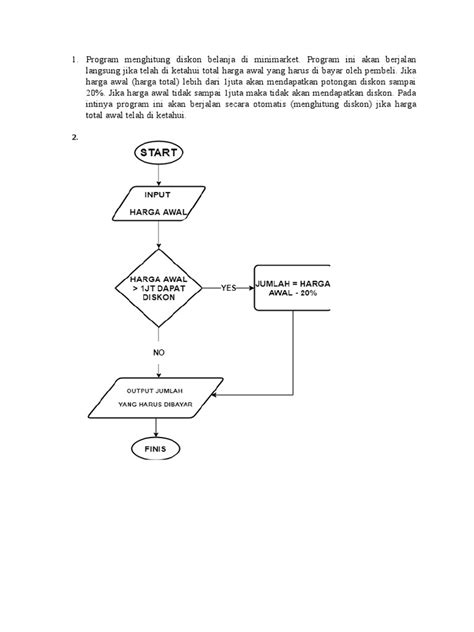 Flowchart Sederhana Diskon Pdf