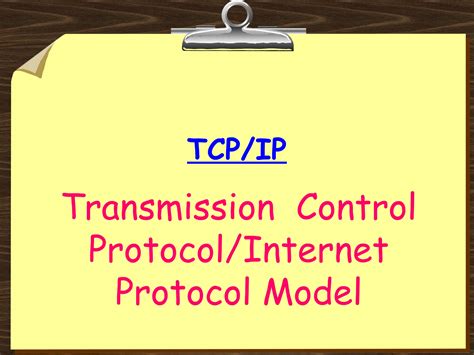 transmission control protocol internet protocol modelhelptcpip ppt