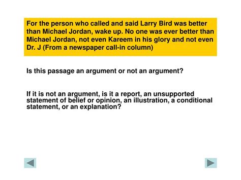PPT Distinguishing Arguments From Non Arguments PowerPoint Presentation ID