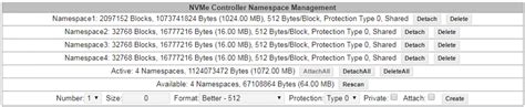 NVMe Namespace Management