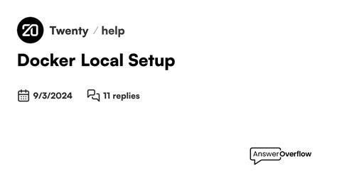 Docker Local Setup Twenty