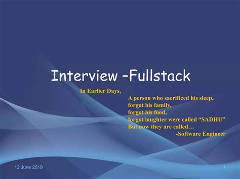 interview preparation full stack java pptx