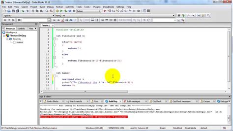 C Đệ Quy Tt Tìm Số Fibonacci Thứ N Youtube