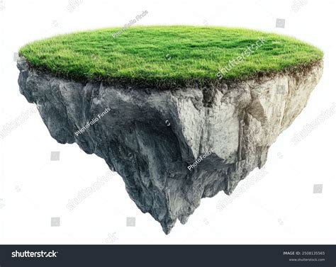 3d Floating Land Png Sticker On Stock Illustration 2508135565