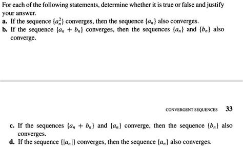 Solved For Each Of The Following Statements Determine Chegg