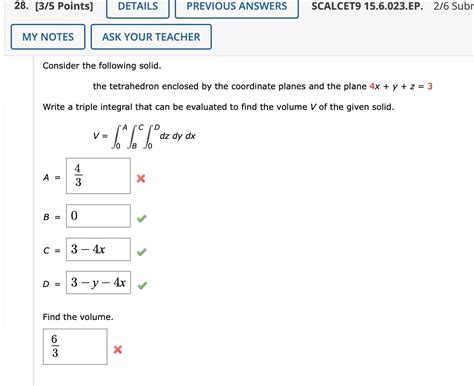 Solved Consider The Following Solid The Tetrahedron