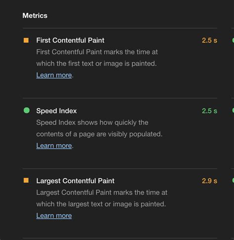 metrics lcp fcp are not the same from lighthouse report and original