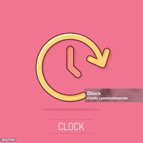 Ikon Timer Jam Kartun Vektor Dalam Gaya Komik Tonton Gambar Ilustrasi