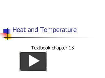 Heat And Temperature Presentation Free To Download