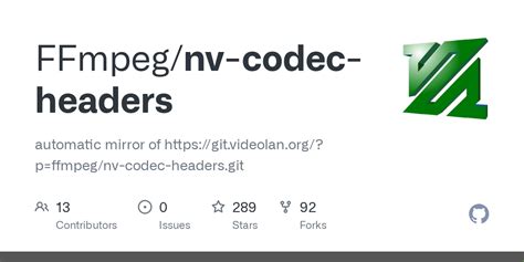 Nv Codec Headersincludeffnvcodecdynlinkloaderh At Master · Ffmpegnv Codec Headers · Github