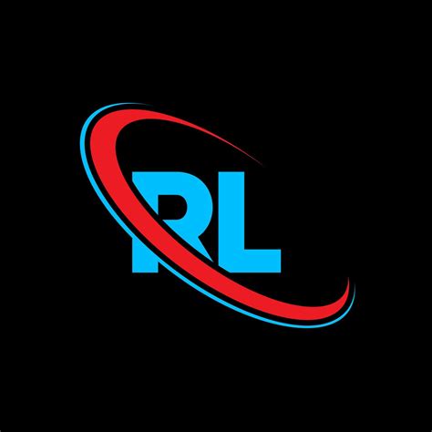 Rl Logo Rl Design Blue And Red Rl Letter Rl Letter Logo Design