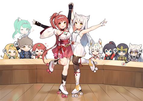 Pyra Mythra Nia Rex Mio And More Xenoblade Chronicles And More Drawn By Okazakileo