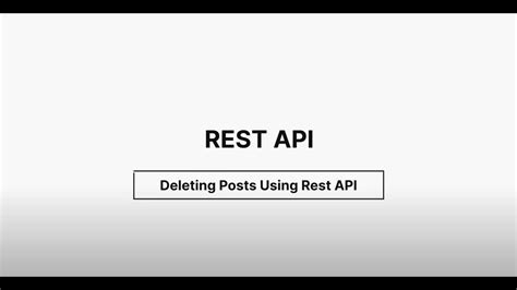 Authentication Deleting Posts Using Rest Api Youtube