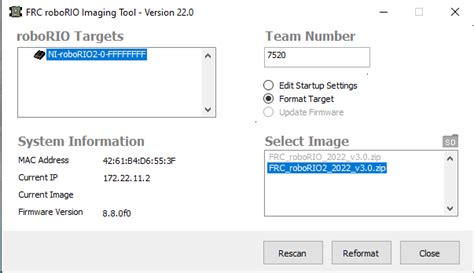 Roborio 20 Reformat Failed Control System Chief Delphi