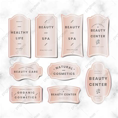 대리석 패턴 배경에 설정된 최소 분홍색 로고 세련된 장미 최소한의 Png 일러스트 및 벡터 에 대한 무료 다운로드 Pngtree