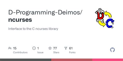 Github D Programming Deimosncurses Interface To The C Ncurses Library