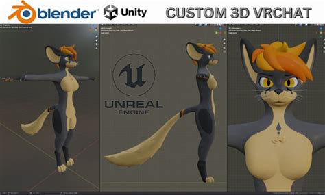 Create 3d Furry Avatar 3d Vrchat Avatar Vr Character Vrc Nsfw