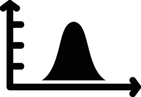 Bell Curve On Graph Glyph Icon 8735199 Vector Art At Vecteezy