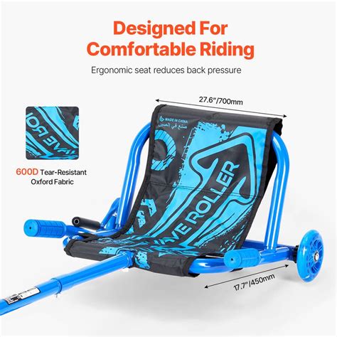 Vevor Ride On Scooter Load Capacity Of 198 Lbs Swing Side To Side For