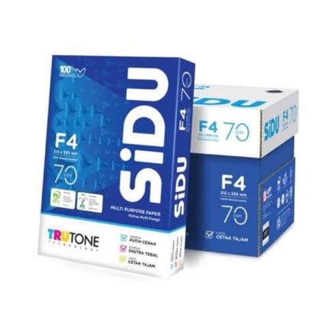 Jual Kertas Hvs Sidu F4 Folio 70 Gr Sidu Kertas Print Fotocopy 70 Gsm