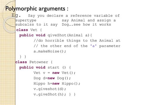 Ppt Exam Objective Demonstrate The Use Of Polymorphism Powerpoint