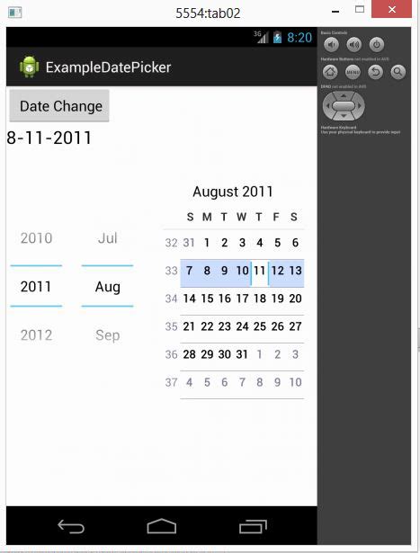 learn about date picker in android