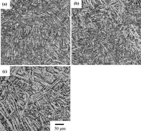 Optical Micrographs Of Each Microstructure A Asb B Hip 730 And C Hip