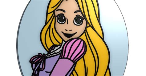 Rapunzel Keychain By Beautifulleds Download Free Stl Model