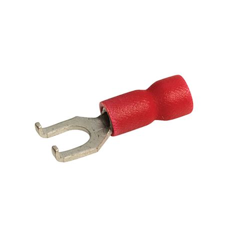 Truconnect Mm Red A Flanged Fork Connector Rapid Electronics