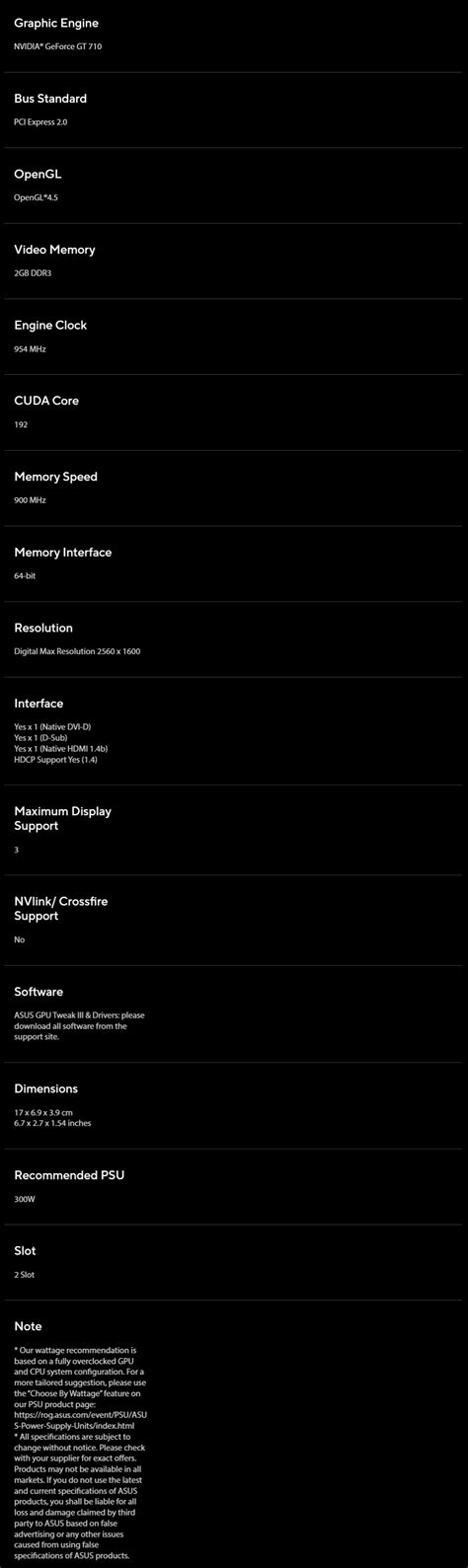 Asus Gt710 Sl 2gd3 Brk Evo Geforce Gt 710 2gb Ddr3 Evo Low Profile Graphics Card Cpl Online