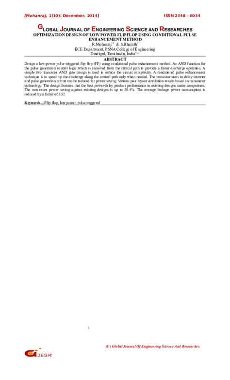 Optimization Design Of Low Power Flipflop Using Conditional Pulse Enhancement Method