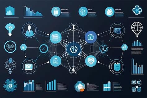 Ai Big Data And Business Analytics Icons Represent The Integration Of Advanced Premium Ai