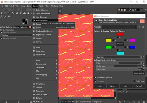 How To Make A Quick “tropical Waves” Patternbackground Using Gimp 210