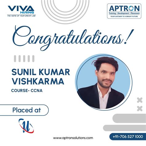 viva hiring on linkedin aptron vivahiring placedcandidate brighterfuture career future…