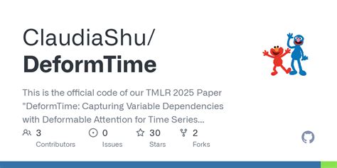 github claudiashu deformtime this is the official code of our tmlr