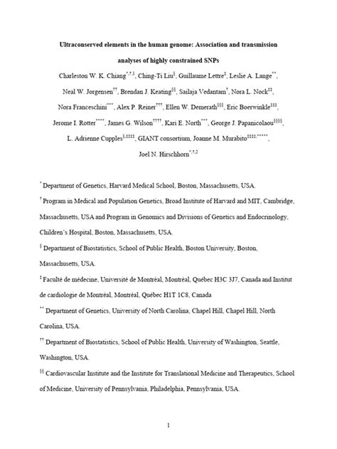 ultraconserved elements in the human genome association and