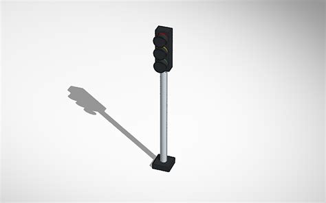 3d Design Working Interactive Traffic Light Tinkercad