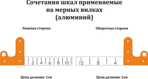 Вилка мерная 100 см алюминиевая