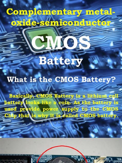 Cmos Battery Presentation Pdf Cmos Computer Memory